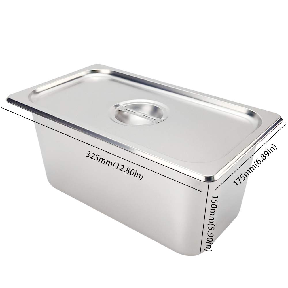 TAIMIKO Bain Marie Food Warmer Buffet Warmer Steam Table Countertop Stainless Steel Electric Container Temperature Control for Catering and Restaurant Commercial Grade Buffet Server 1350W (3 Pans)