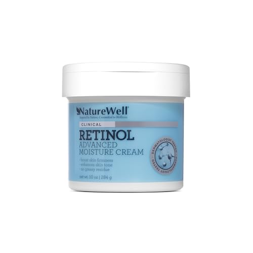 NATURE WELL Clinical Retinol Advanced Moisture Cream for Face, Body, & Hands, Boosts Skin Firmness, Enhances Skin Tone, No Greasy Residue, Packaging May Vary, 2 Pack (10 Oz Each)