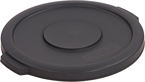 CFS 34101123 Bronco Polyethylene Round Lid, 16.13" Overall Diameter x 2.13" Height, Gray, For 10 Gallon Containers (Case of 6)