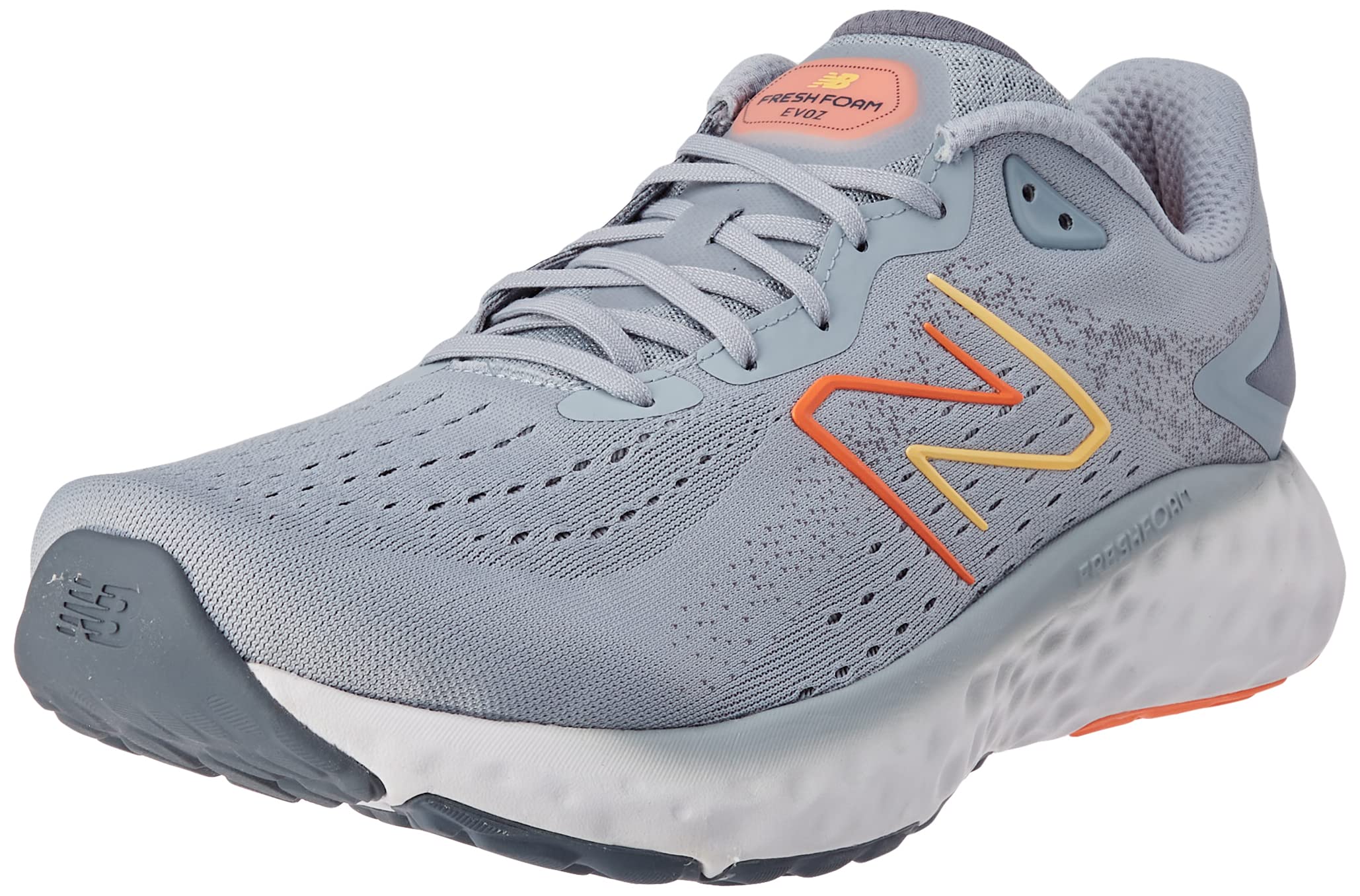 New Balance Men's Fresh Foam EVOZ V2 Running Shoe, Cyclone/Vibrant Orange/Vibrant Apricot, 11