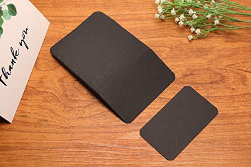PENTA ANGEL 100 Pcs Mini Paper Blank Gift Notes Cards DIY Craft Small Word Business Message Cards (Black)