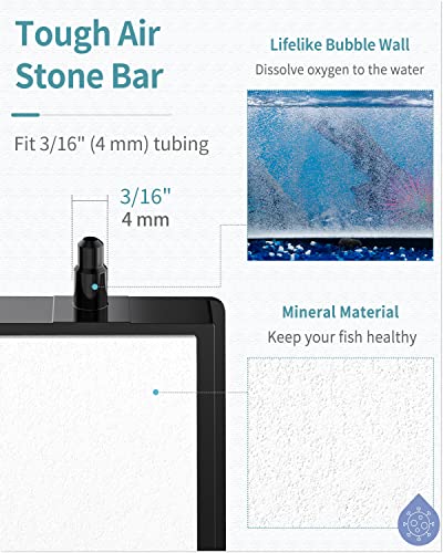 Pawfly Aquarium 12 Inch Air Stone Bar Bubble Diffuser Release Tool with Suction Cup Clip Accessory for Air Pumps DWC Systems Fish Tanks and Small Garden Ponds