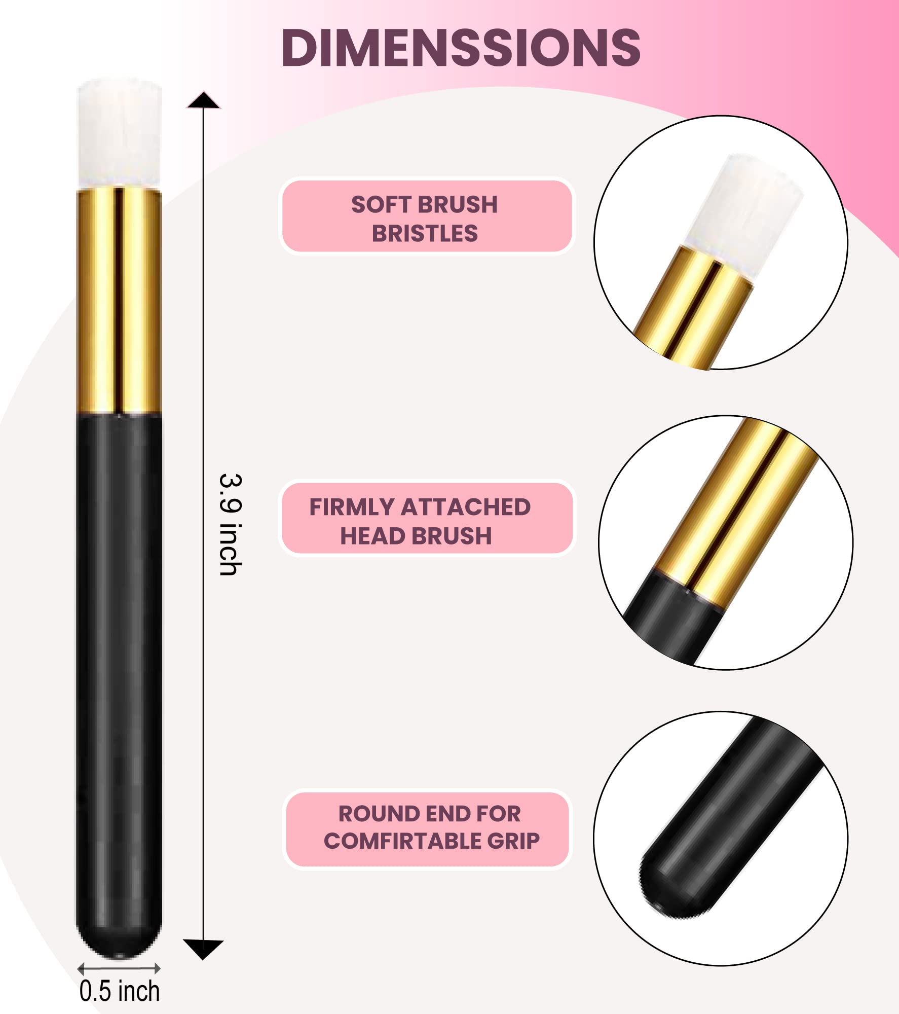 AAFB 20 Pieces Black and Pink Lash Shampoo Brush for Cleansing – Peel Off Blackhead Cleanser Brush Remover Tool – Lash wash Brush for Eyelash Extensions – Makeup Bath Lash Brush (Multi Color)