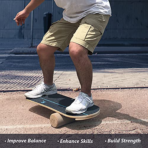 4TH Core Balance Board for Exercise Training-Board Exercise for Fitness with Roller- Board Balancing for Surf,Ski, Snowboard and Skateboarding