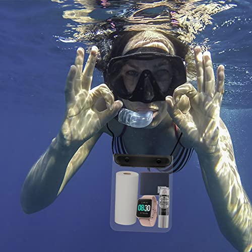 FECEDY 4 Packs Universal Waterproof Case Big Phone Dry Bag Pouch Tablet case for 2pcs iPhone 14 13 12 11 Pro Xs/XR/X/Max Plus Samsung Galaxy and Fits Smartphones Multicolor