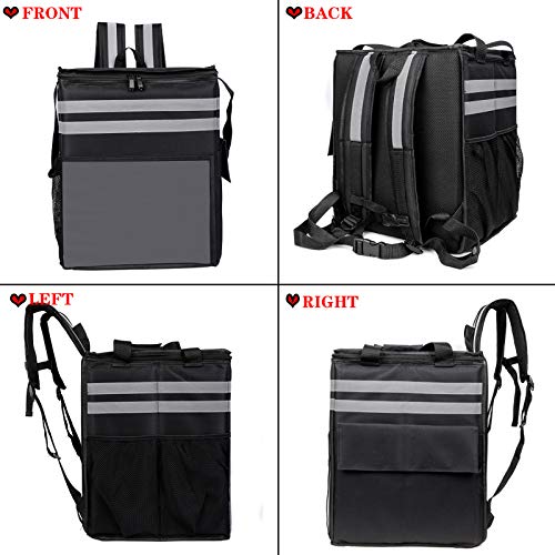 OGEFOTED Insulated Pizza Delivery Bag, Food Delivery Backpack, Leak-Proof Thermal Backpack,Soft Sided Cooler Grocery Backpack