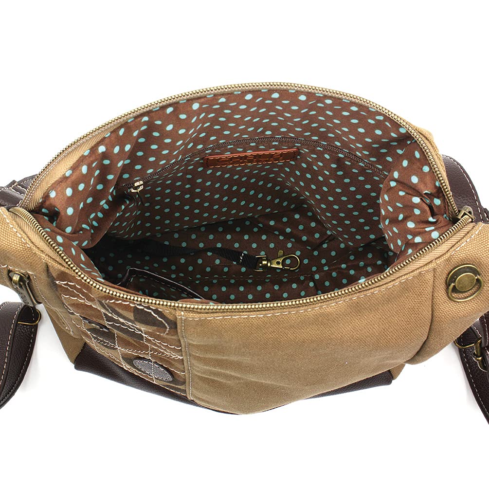 CHALA Retro Convertible Purse - Metal Feather - Olive
