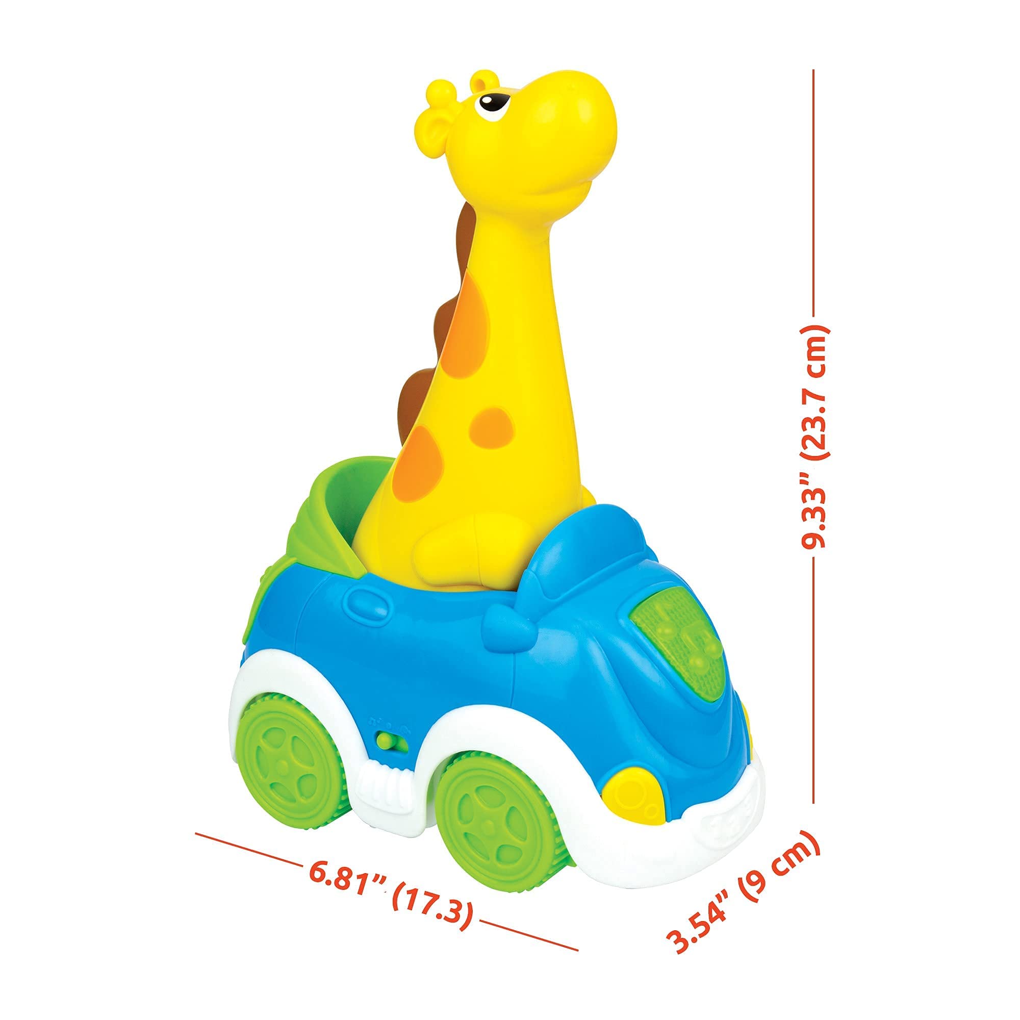 KiddoLab Catch Me Ring Toss Giraffe - Musical Moving Animal Toy with 3 Rings, Children's Songs, Flashing Lights, 2 Play Modes - Tossing Game Activity for Young Kids, Toddlers Ages 18 Months Old & Up