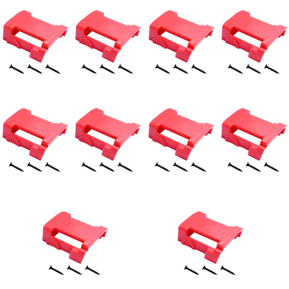 UOSXVC 10-Packs Battery Holders for Milwaukee 18V Mount Dock Fit for M18 Battery (No Battery)