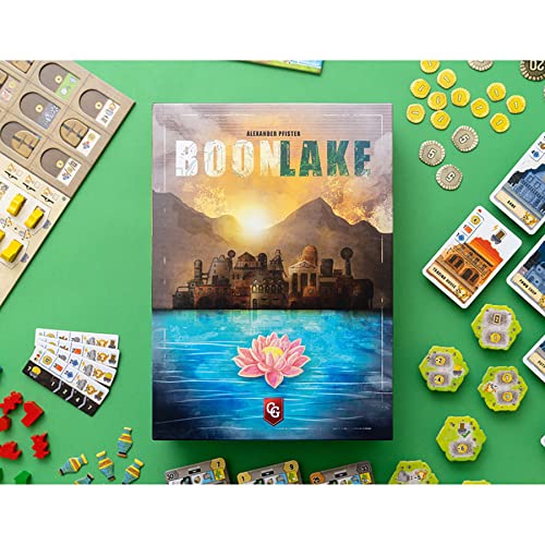 Capstone Games: Boonlake Hand Management, Exploration Strategy Board Game, 1-4 Players, Ages 14+, 40 Minute per Player Game Play Multicolor