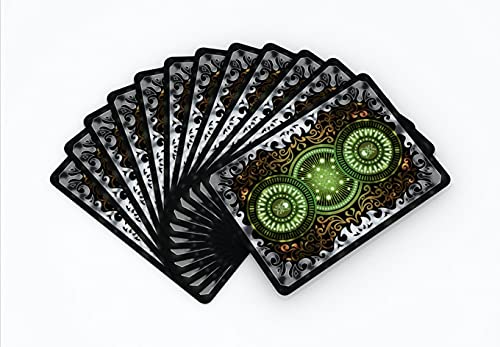 Bicycle Playing Cards Fireflies Design | Limited Edition Deck Pitch-Black with Glowing Effects, Silver
