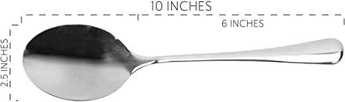 Cornucopia Stainless Steel X-Large Serving Spoons (2-Pack), Serving Utensil, Buffet & Banquet Style Serving Spoons-(2 Spoons)
