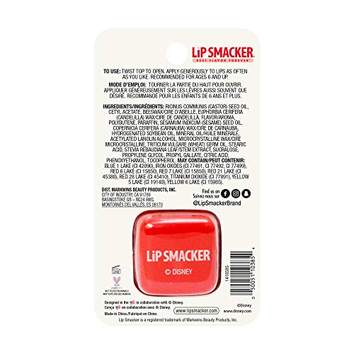 Lip Smacker Disney Minnie Mouse Cube Flavored Lip Balm, Minnie Joyful Cotton Candy, Clear, For Kids