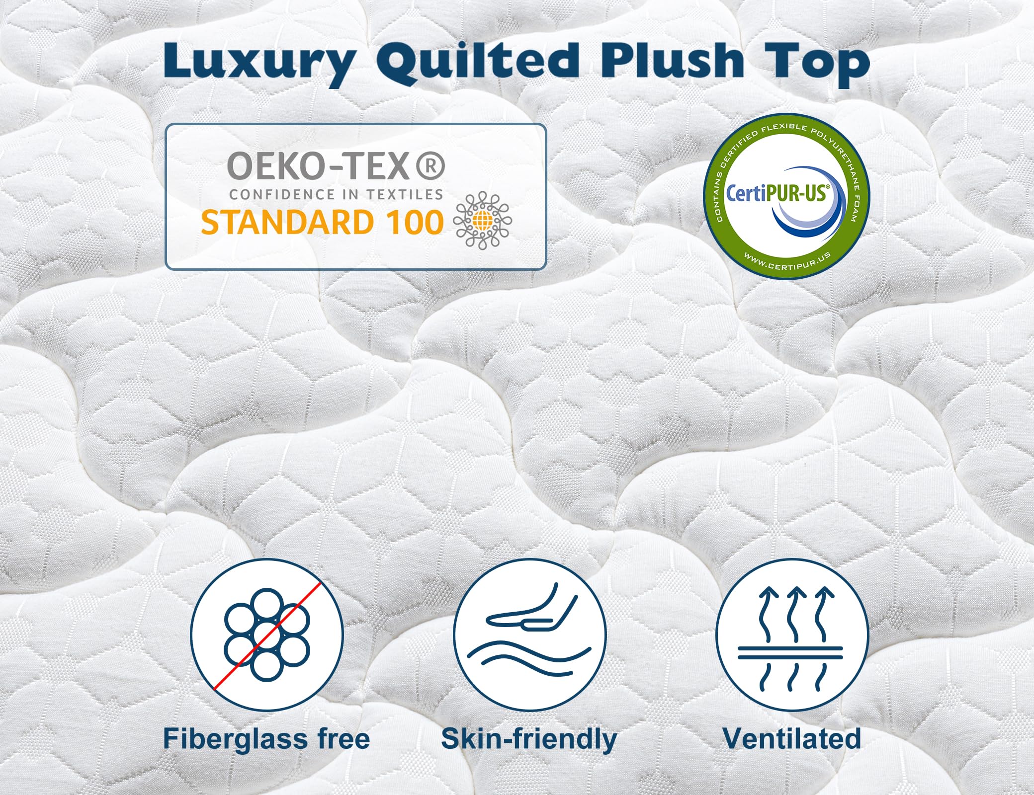 Maxzzz Twin Mattress in a Box 12 Inch Memory Foam Pocket Spring Hybrid Bed Mattress - Medium Firm Single Mattress -CertiPUR-US Certified