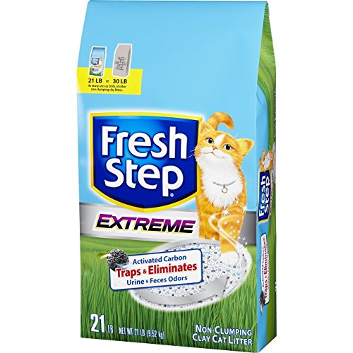 Fresh Step Extreme Clay, Non Clumping Cat Litter, Scented, 21 Pounds (2-Pack)
