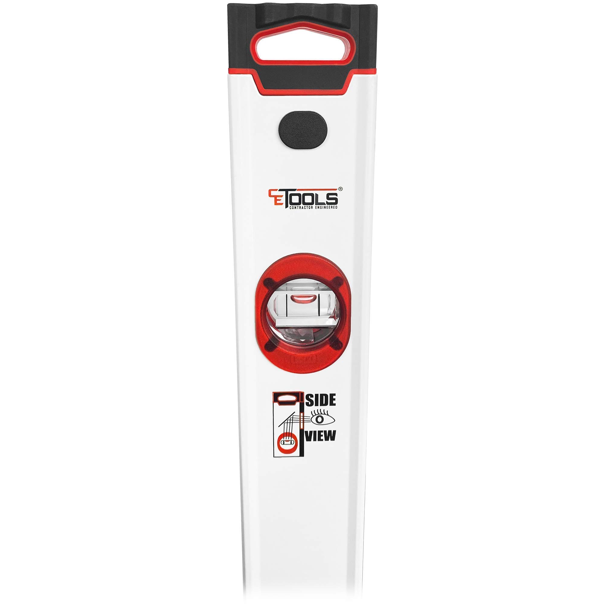 CE Tools Contractor Engineered Red Edge Construction Levels 24, 48, 72 Inch Set, Shock-Proof Vial, Milled Bottom, Robust End Caps