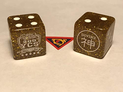 Championship Series Dice Game Set Replica - Divine & YCS Logo Engraved Dice Set of 2 for TCG