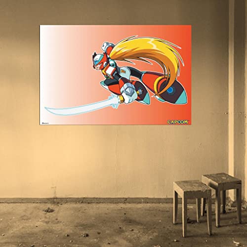 556699 Mega Man Zero Jump Picture DECOR WALL 24x18 PRINT POSTER