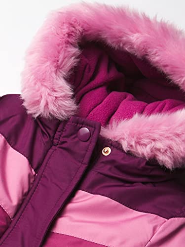 OshKosh B'Gosh baby girls Ski Jacket and Snowbib Outfit Set Snowsuit, Burgundy/Pink, 12 Months US