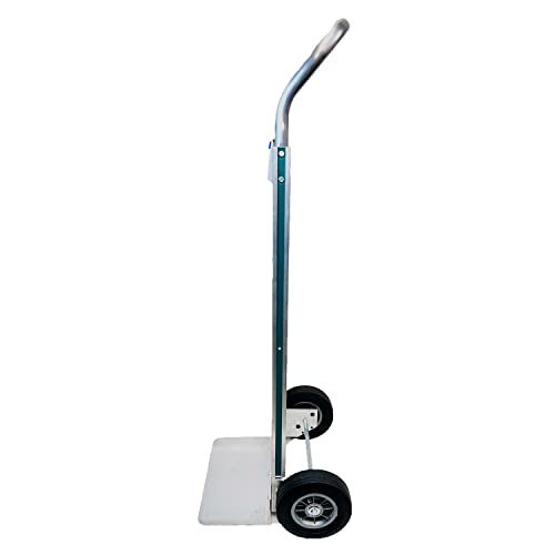 American Lifting Aluminum Hand Truck - 800 lb Capacity with Horizontal Loop Handle with 8-inch Solid Rubber Tires - for Travel Moving Office