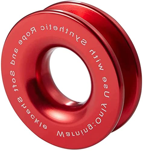 BNEEN Soft Shackle, 1/2" X 24 Inch with Winch Snatch Recovery Ring for ATV UTV SUV Truck Recovery (56000 LBS, 1 Pack Red Ring, 2 Pack Orange Shackle)