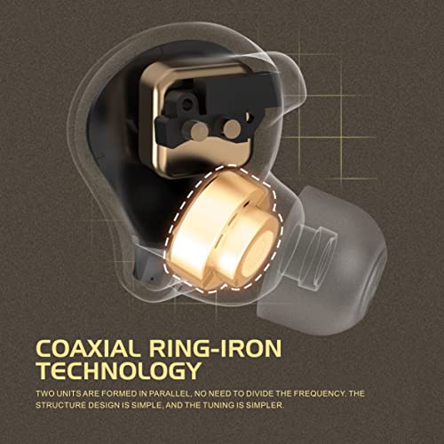 Sabbat E16【Astria Coaxial Acoustic Architecture】 Wireless Earbuds Blutooth 5.2 in-Ear HiFi Stereo Headphones with Built-in Mic and Charging Case Suitable for iOS, Android(Mystic Black)