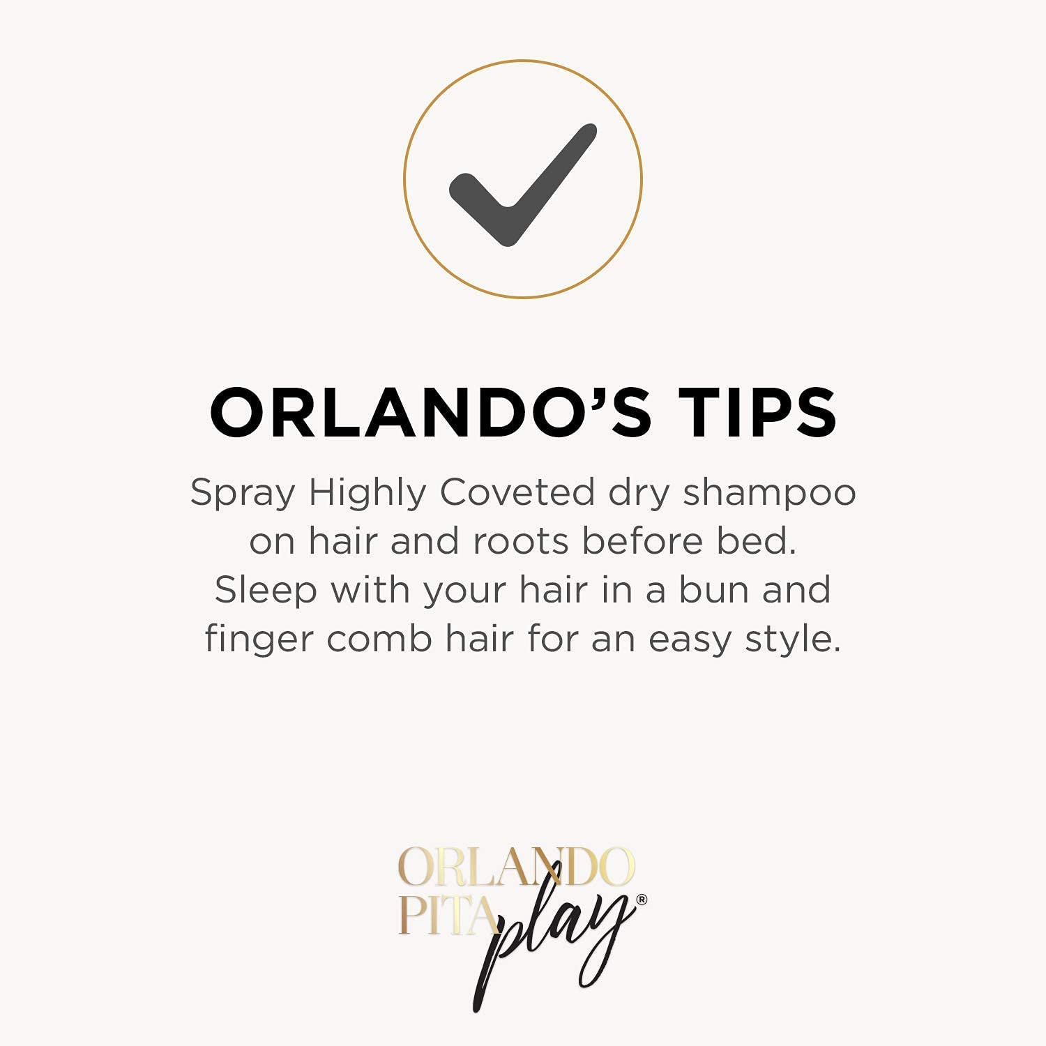 Orlando Pita Play Highly Coveted Dry Shampoo, Absorbs Oil, Adds Fullness, No Parabens, No SLS/SLES, 5.8 Oz