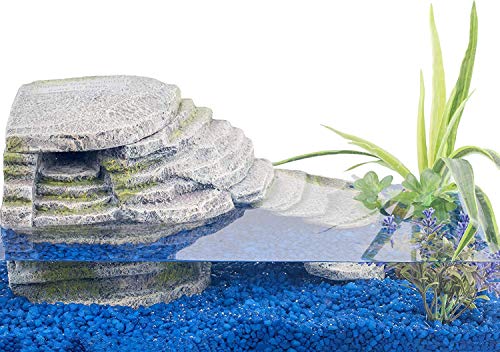 Penn-Plax Reptology Crystal-Falls Tiered Water Filtration System for Vivarium & Terrarium Setups β Keeps Water Clean & Safe for Aquatic Turtles, Amphibians, and Fish