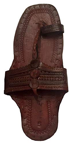 Beadscape ~ A Bit of Deja Vu Hippie Water Buffalo Jesus Sandals 100% Leather (Dark Brown men's size 9 / women's size 11)