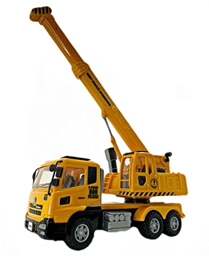 Big Daddy Trucks-Large Sized Friction Powered King Crane which extends to 1 ft Personal Accessories and Toys can be Used on This Truck