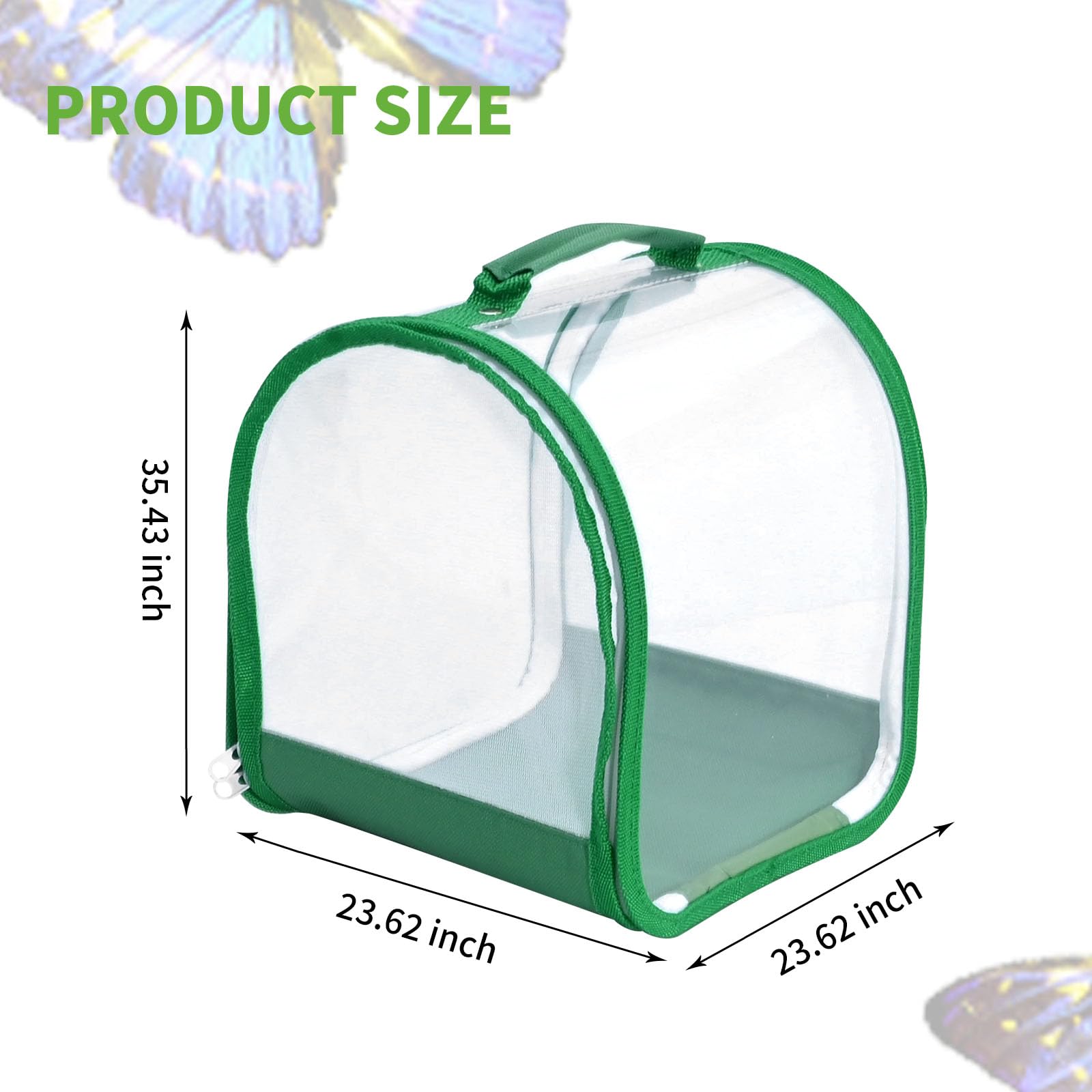 8 Inches Small Butterfly Habitat, Insect Mesh Cage Terrarium, Caterpillar Enclosure, Critter Cage, Bug Terrarium with Portable Carry Handle