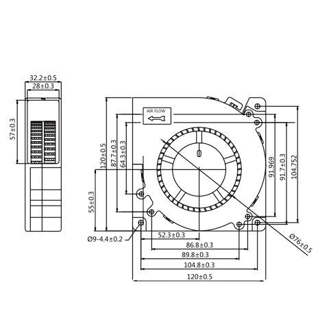 Wathai 120mm x 32mm Brushless Cooling Blower Fan 12V DC Dual Ball Centrifugal Fan High Airflow