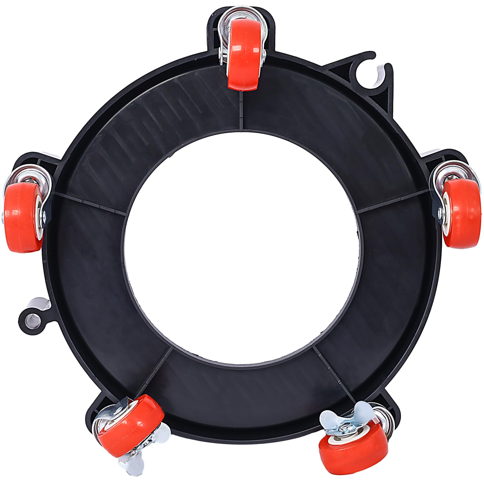 5 Gallon Bucket Dolly, 250Lbs Load Capacity 5-Piece 360-degree Swiveling Casters, Heavy Duty Large Barrel Dolly with Safe Lo