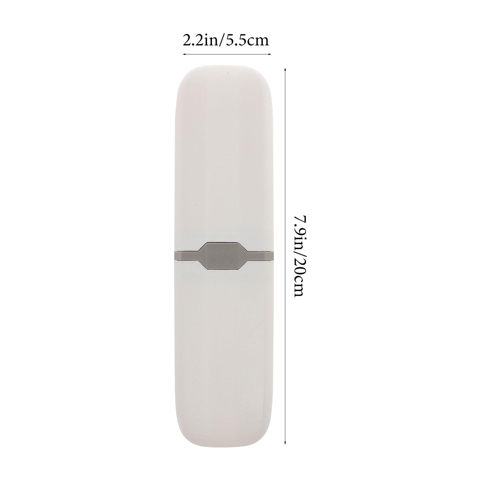 SUPVOX Portable Toothbrush Case Box Travel Capsule Oran Denture Care Container Travel Women Men 2pcs White and Clear
