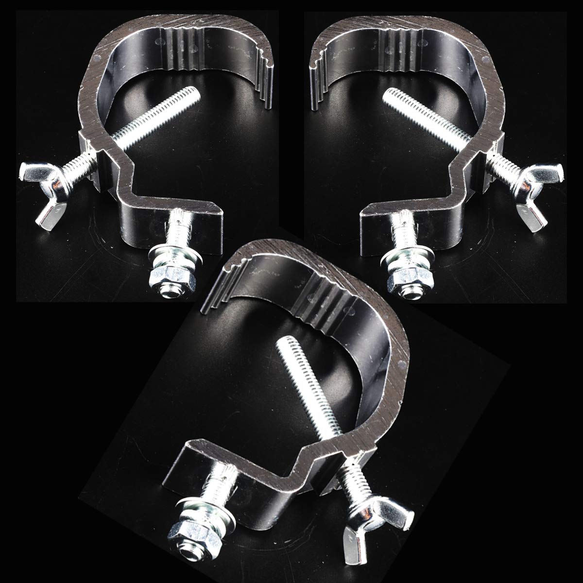 3Pack Clamps for Lights Stage Lighting Equipment & Accessories, Lighting C Clamp Dj Light Pole Clamp Truss Clamp, Half Coupler Hanging Bracket Stage Lighting Clamp Par Light Hook Clamps for Truss