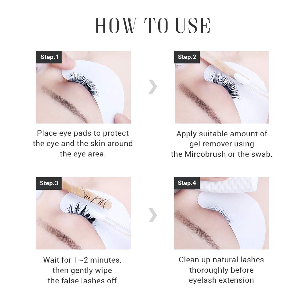 Gel Remover for Eyelash Extension/Quickly and Easily Removes Eyelash Extension Adhesive/Fast Dissolution Time / 15ml (Pink)