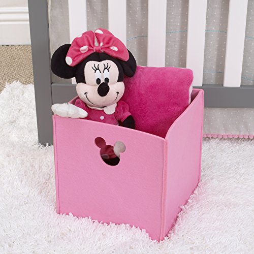 Disney Felt Die Cut Storage Bin, Pink, Minnie Mouse