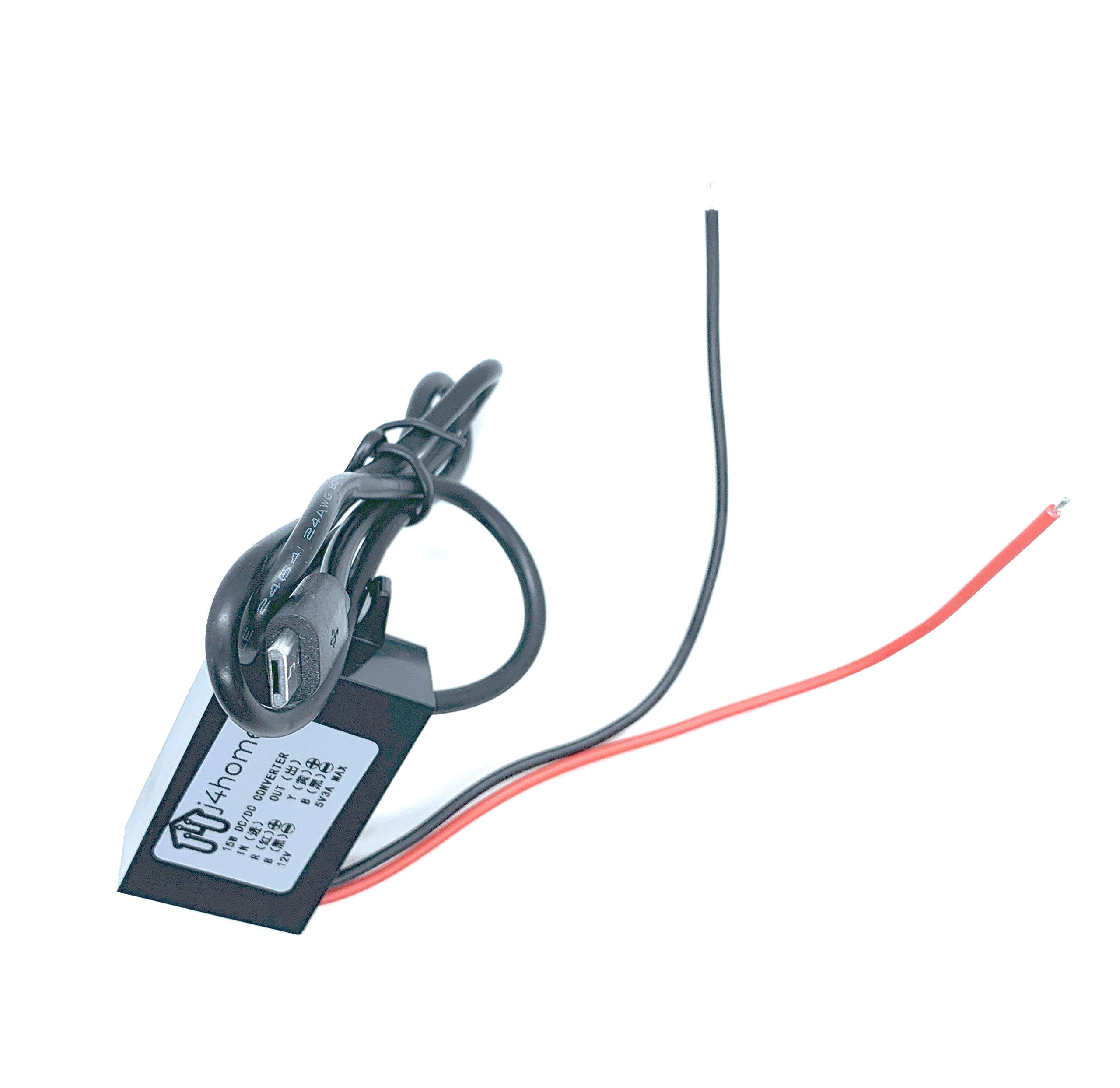 j4home DC-DC Ring Alarm Keypad Converter Step Down Module 12V to 5V Micro USB