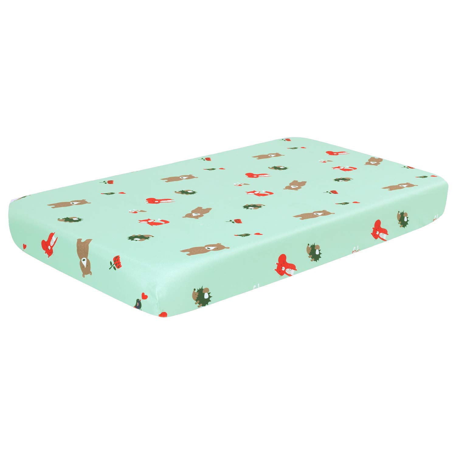 Interior Trends Ultra Soft Breathable Hypoallergenic Comfy Printed Baby Crib Fitted Sheets for Boys and Girls (Crib Sheet, Woodland Critters)