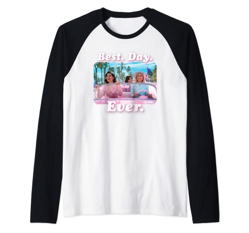 Barbie The Movie: Best Day Ever Driving Raglan Baseball Tee