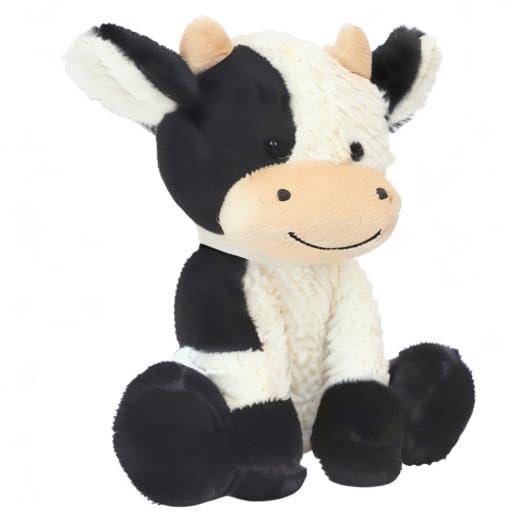 CHELEI2019 9" Cow Stuffed Animals Soft Cuddly Cow Plush Stuffed Animal Toy for Kids