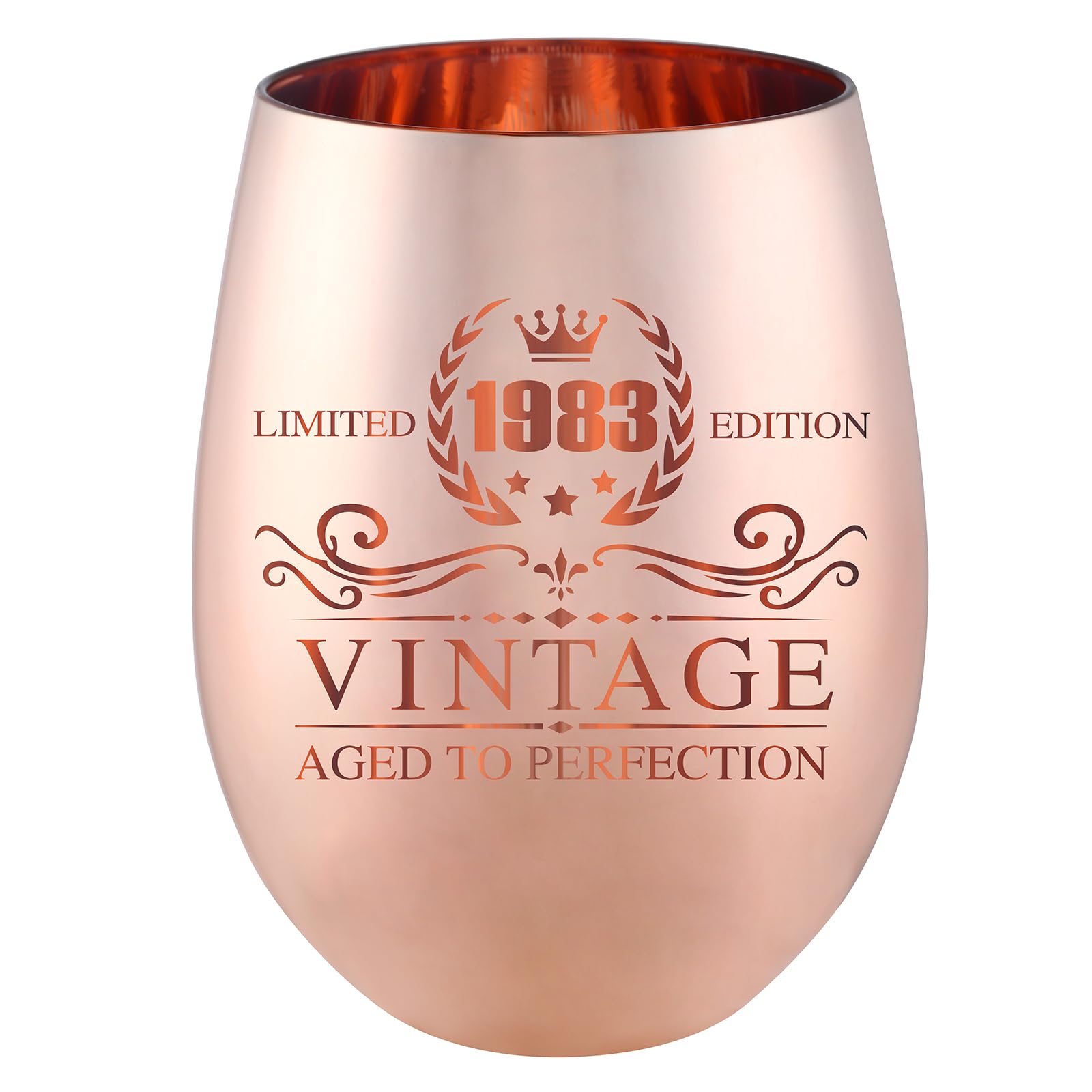 41ST Birthday gifts for women - Vintage 1983 Wine Glass - happy 41 year old birthday decorations for her women
