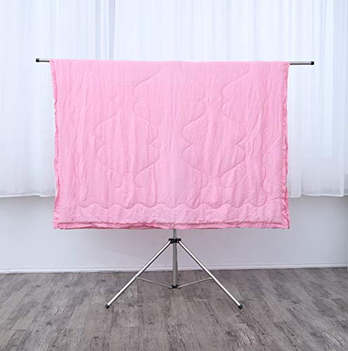 exilot Foldable Portable Space Saving Clothes Drying Rack, Heavy Duty Stainless Steel Laundry Drying Racks, Adjustable High Capacity Garment Rack, with Windproof Hooks.