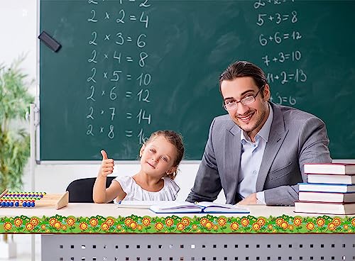 65.6ft Sunflower Bulletin Board Borders Straight Rolled Border Trim Decoration for School Classroom Offices Blackboards Drawing Boards Desks Windows Doors