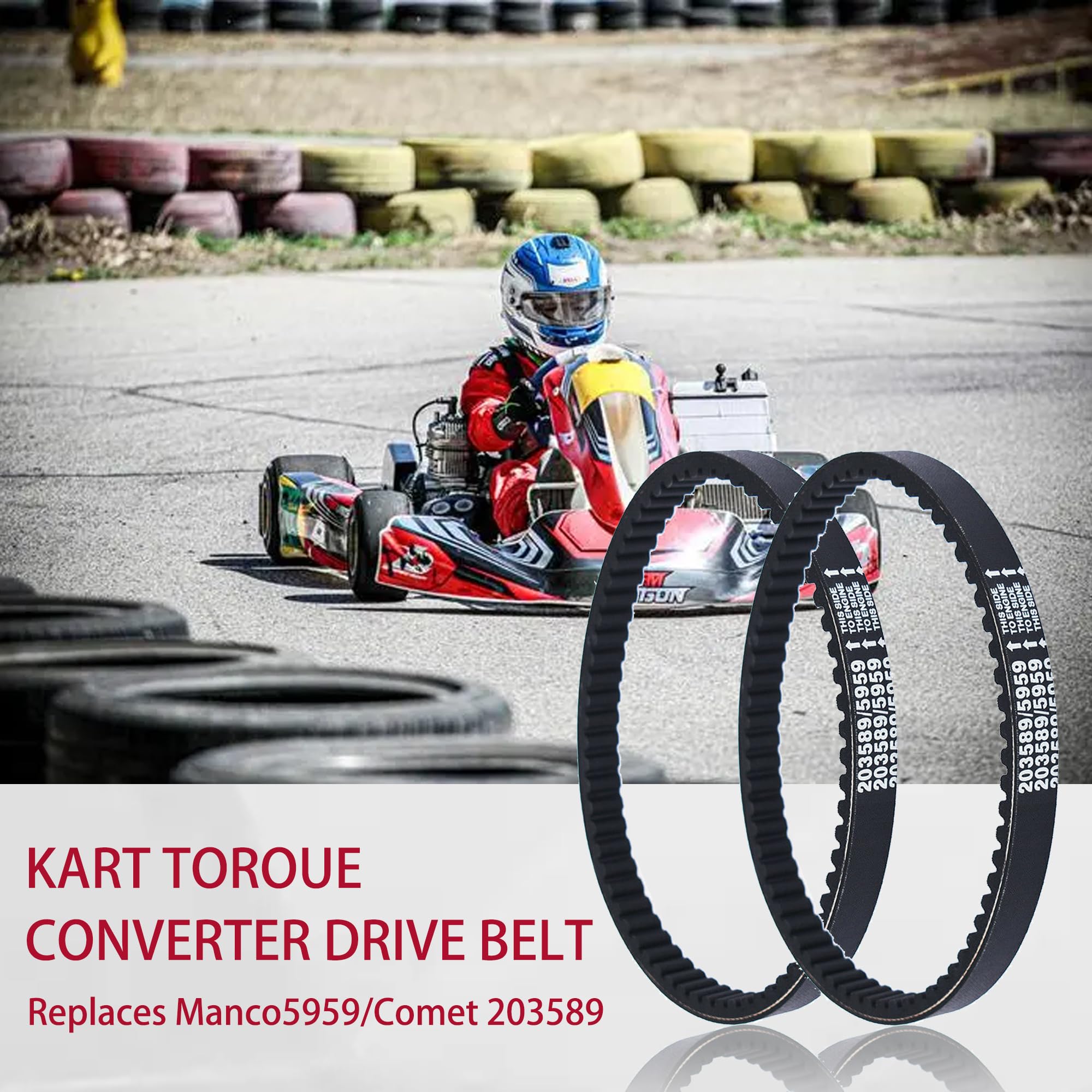 3PCS 30 Series Go Kart Drive Belt Replaces Manco 5959 / Comet 203589 Durable Trorque Converter Belt