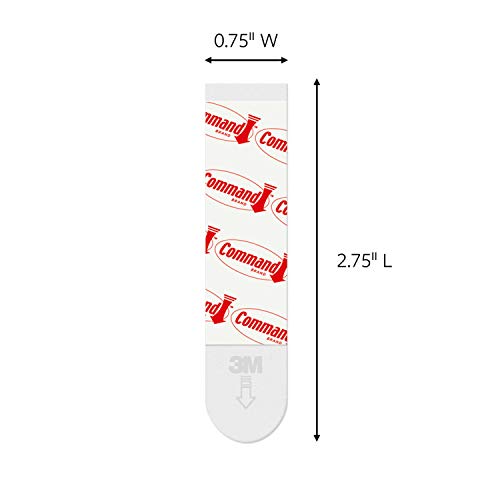 Command Medium Refill Adhesive Strips, Damage Free Hanging Adhesive Strips for Medium Indoor Wall Hooks, No Tools Removable Adhesive Strips for Living Spaces, 36 White Strips