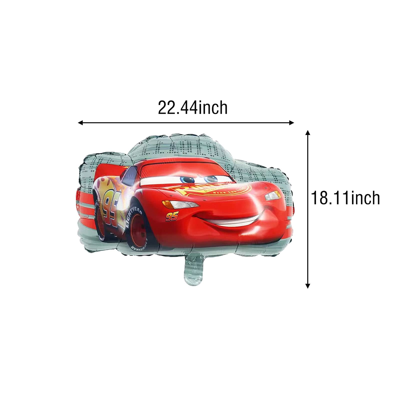 7PCS Cars Lightning McQueen Foil Balloons for Boys Birthday Baby Shower Racing Car Theme Party Decorations