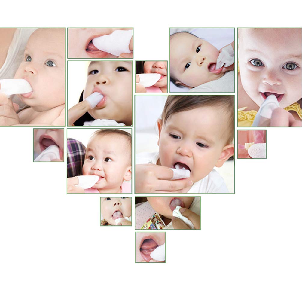Serlife Baby Teeth Soft Gauze Infant Finger Clean Oral Toothbrush 120Pcs Infant Mouth Cleaner for 0-36 Months