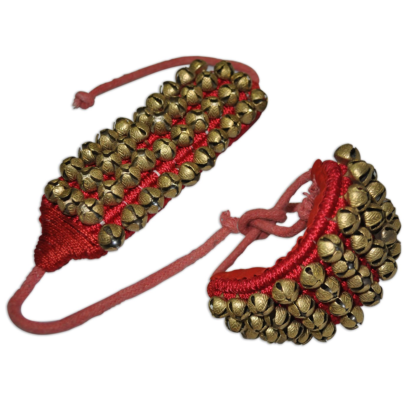 AsiaCraft Four Line Big Bells Ghungroo Red Pads