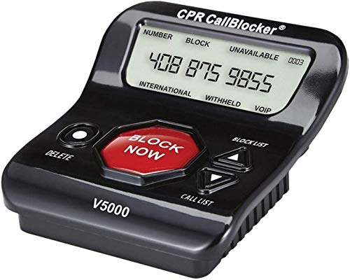 CPR V5000 Call Blocker for Landline Phones, Home Phones, Cordless Phones ā Stop All Unwanted Calls, Robocalls, Scam Calls at a Touch of a Button - Join Over 1 Million Satisfied Customers